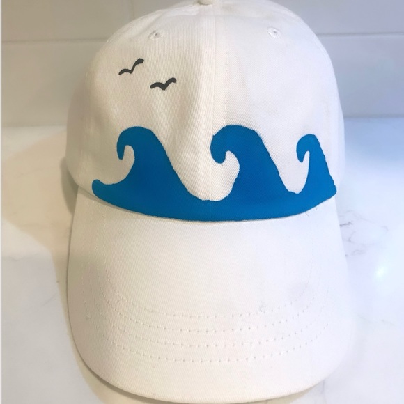 Accessories | Wave After Wave Handpainted Baseball Cap | Poshmark